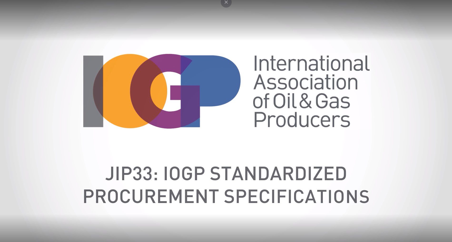 JIP33 Video Launched: Standardized Information Requirements Specification Implementation - JIP33