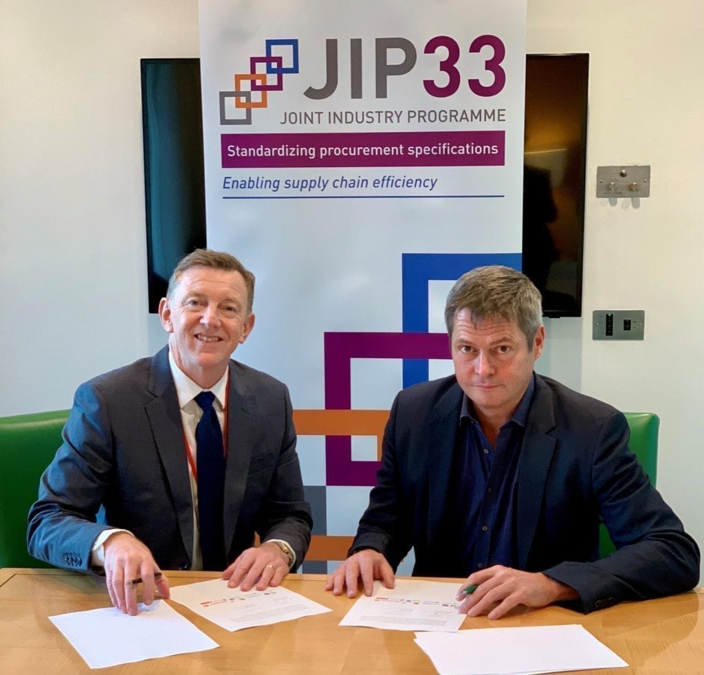 First engineering contractor signs up to JIP33 - JIP33